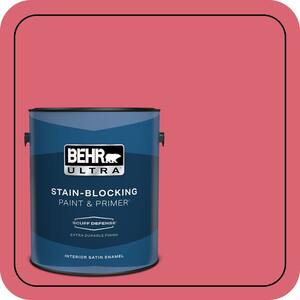 BEHR PREMIUM PLUS 5 Gal. #P150-5A Strawberry Taffy Eggshell Enamel Low ...