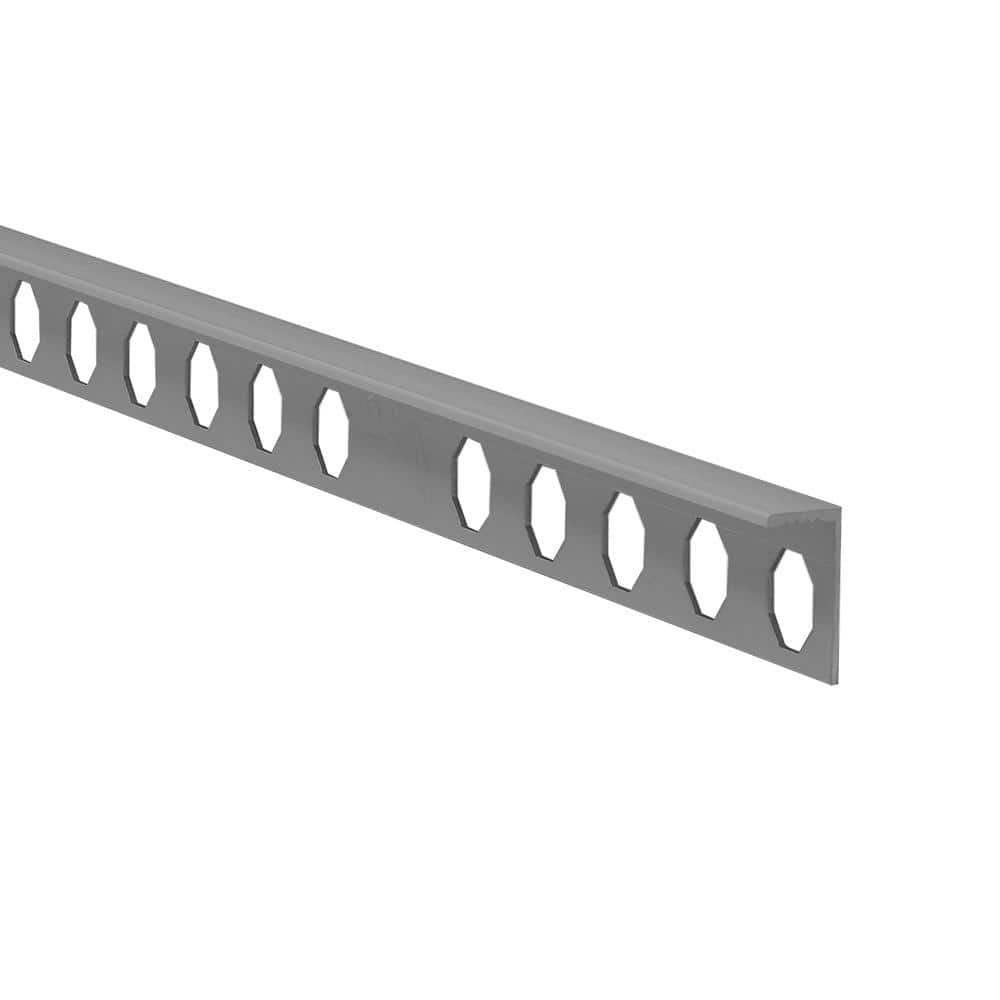 EMAC Novosuelo Gray 3/8 in. x 98-1/2 in. PVC Tile Edging Trim NLP0238 ...