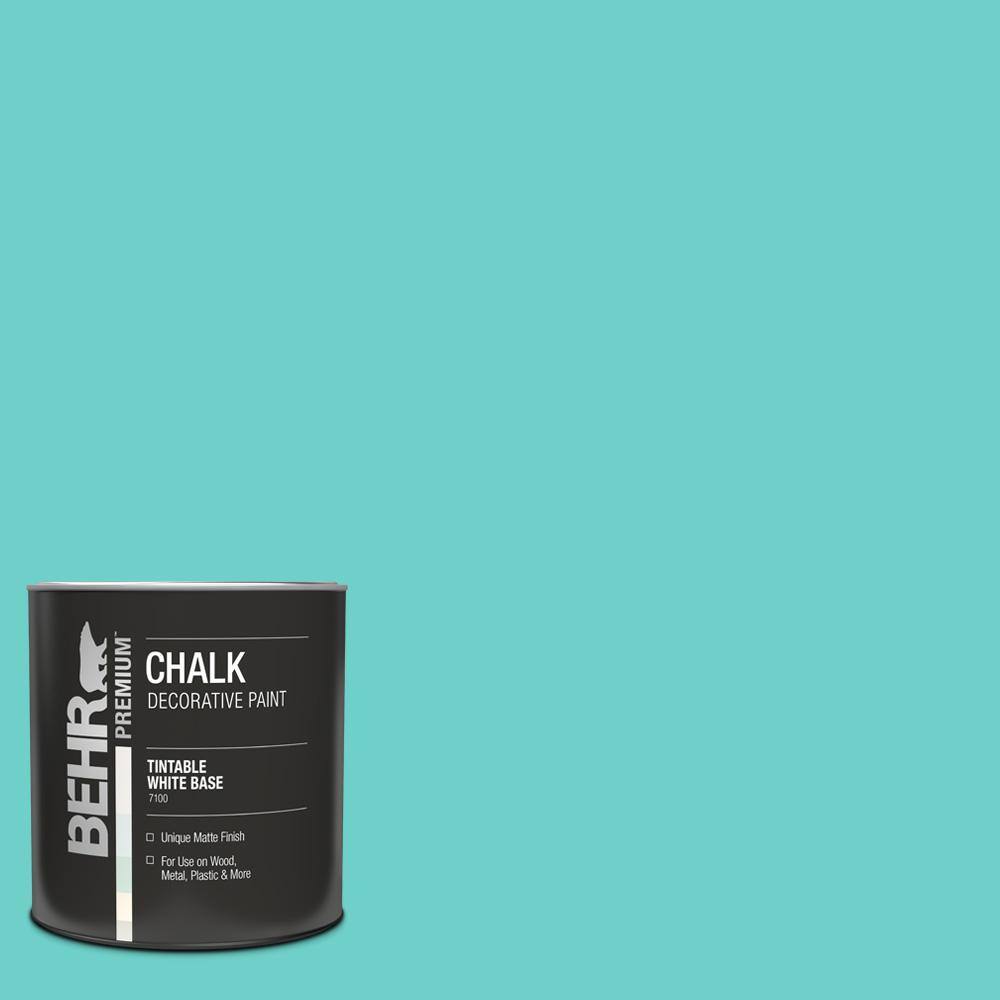 BEHR 1 qt. #P450-4 Hidden Sea Glass Interior Chalk Finish Paint 710004 ...