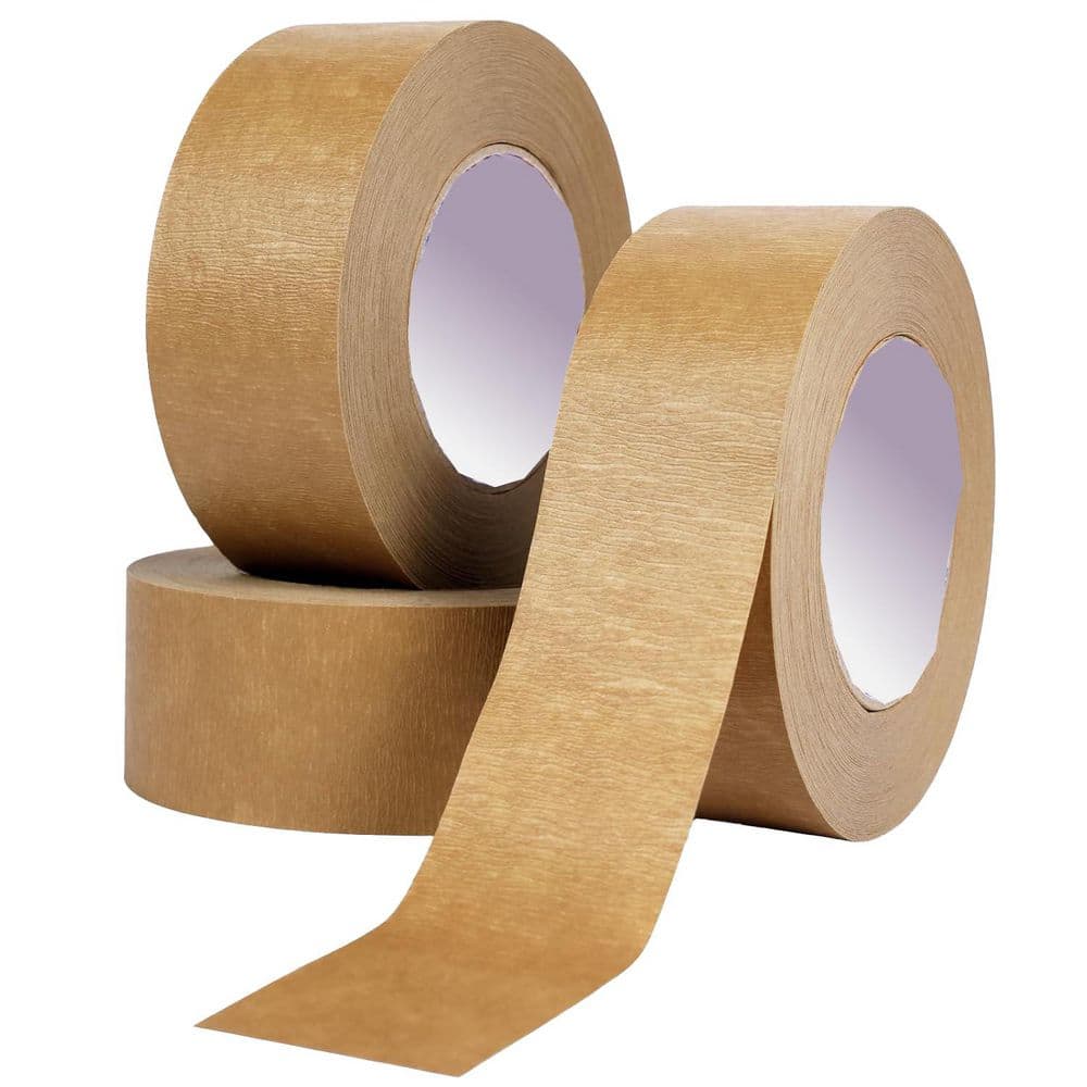 N/A 7.5mil Kraft Paper Tape 2 in. x 55 yds. x 3 Rolls Biodegradable ...