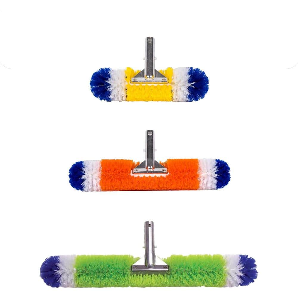 ITOPFOX 24 in. 360-Degree Bristles Pool Brush with Built-in Corner ...