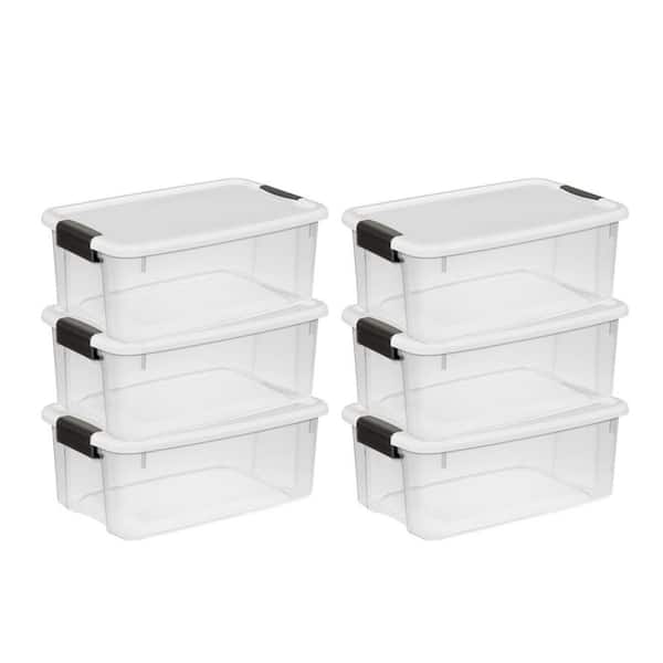 Sterilite 18 Qt. Durable Storage Box in Clear (6-Pack) 6 x 19849806 ...