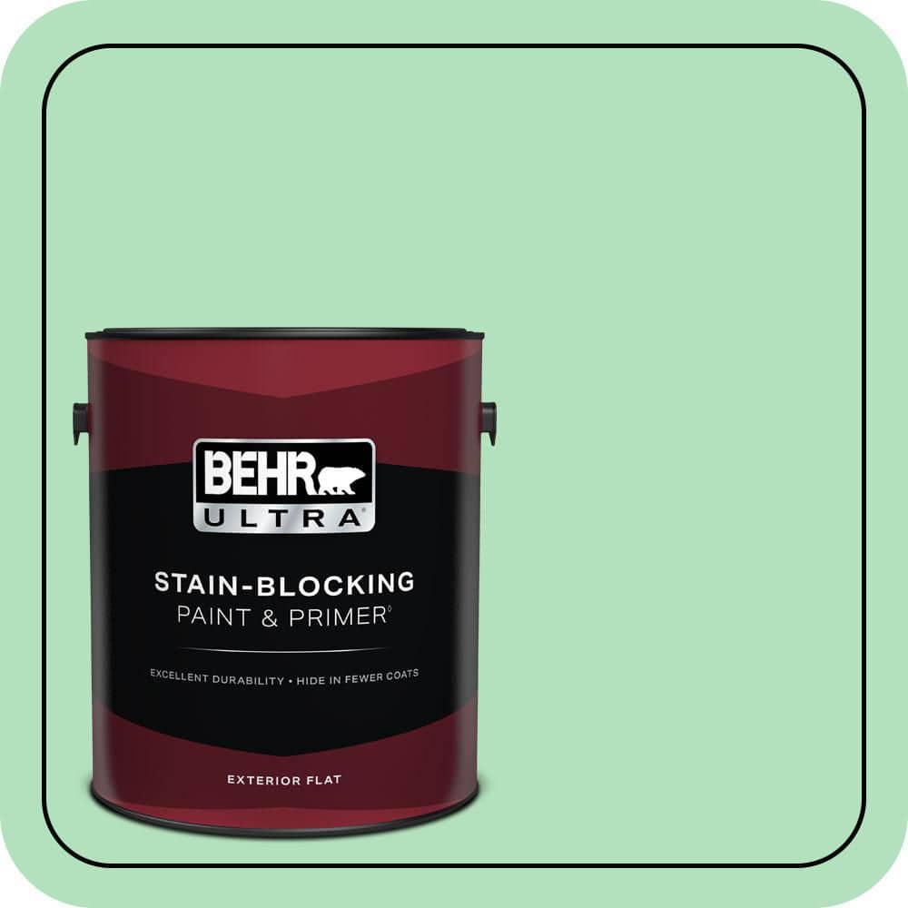 BEHR ULTRA 1 gal. #P400-3 Folk Tale Flat Exterior Paint & Primer 485001 ...