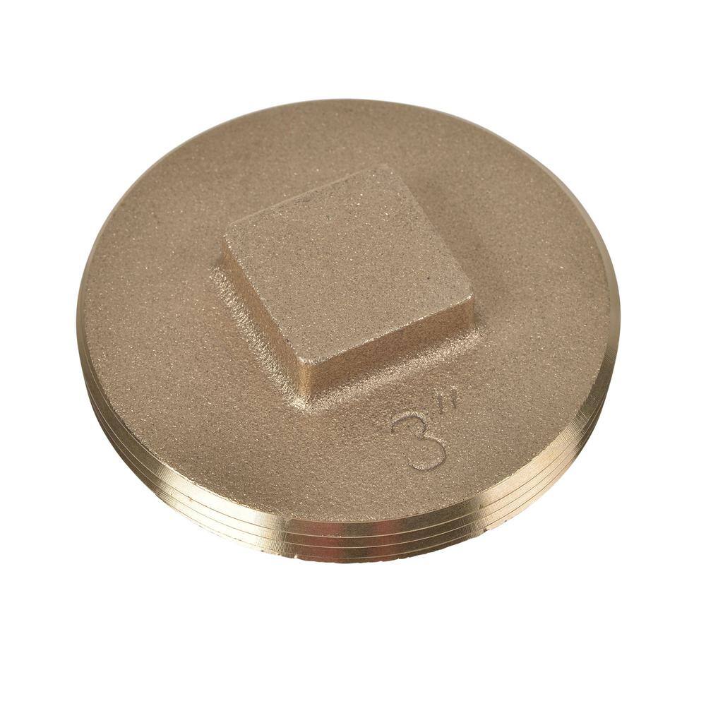OATEY 3 in. Brass Threaded Cleanout Plug 42372 - The Home Depot
