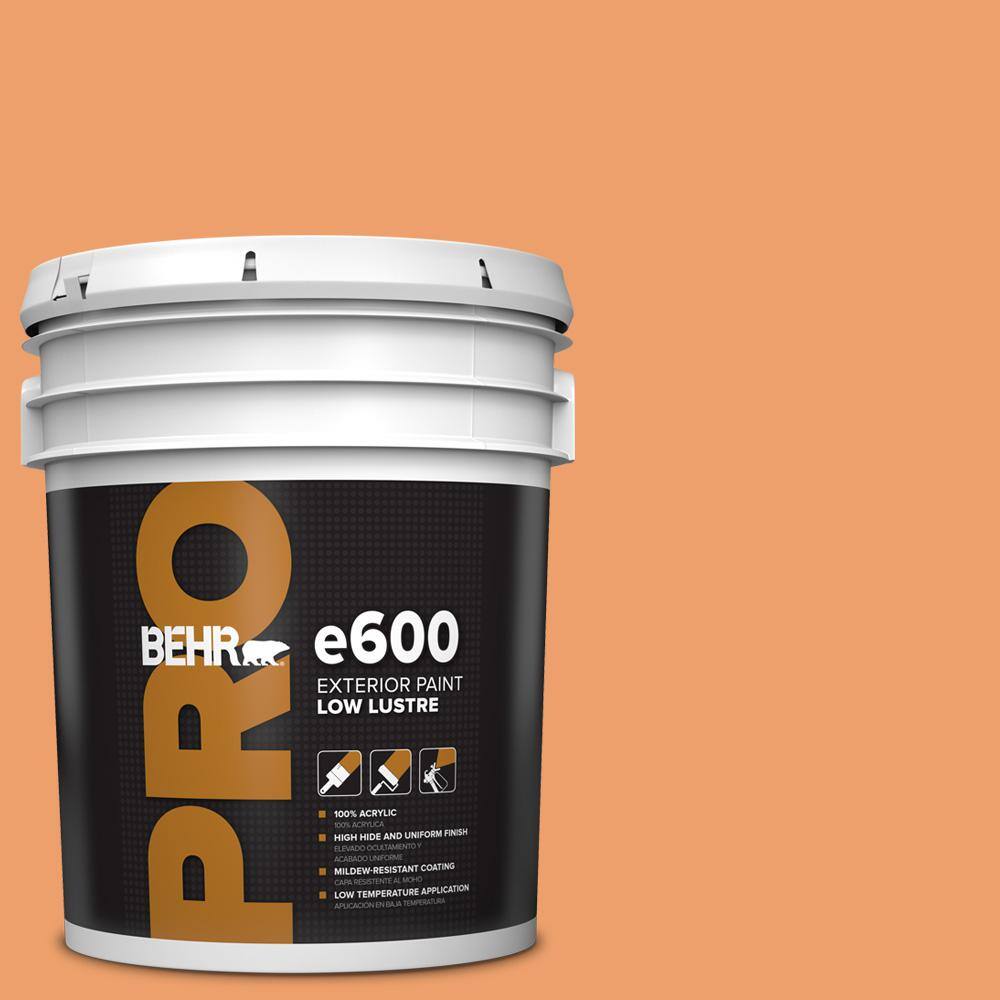 BEHR PRO 5 gal. #250D-5 Florida Mango Low Luster Exterior Paint PR62305 ...