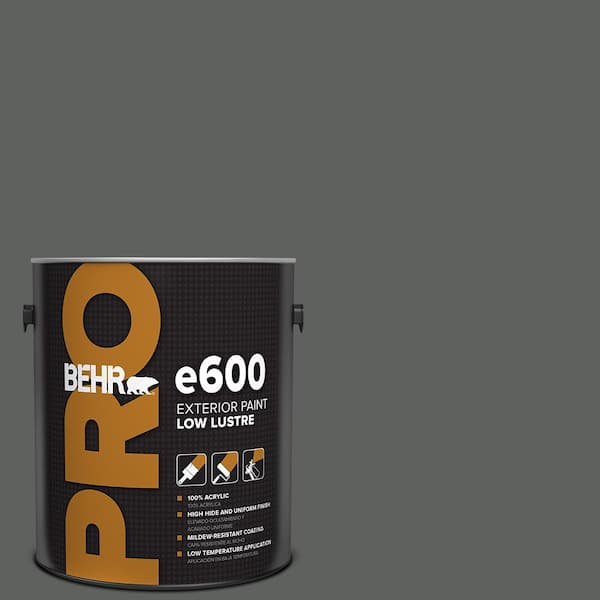 BEHR PRO 1 gal. #N460-6 Hematite Low Luster Exterior Paint PR62301 ...