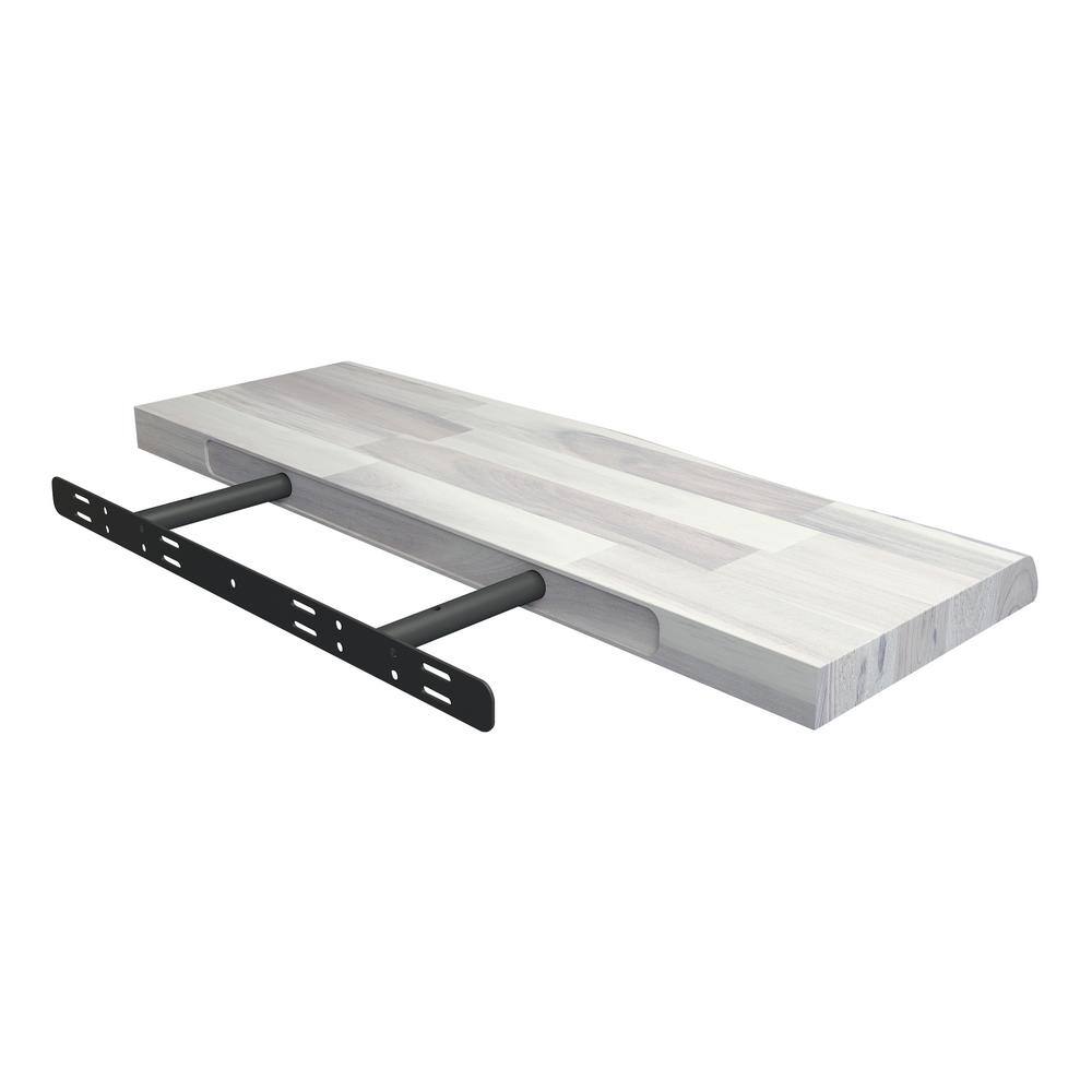 Interbuild Solid 2.9 ft. L x 10 in. D x 1.5 in. T, Acacia Butcher Block ...