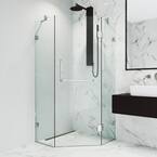 VIGO Monteray 30 in. L x 46 in. W x 73 in. H Frameless Pivot Rectangle Shower Enclosure in ...