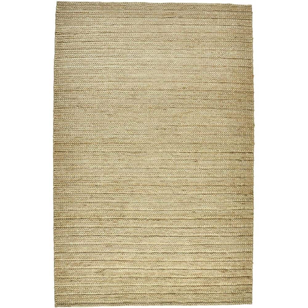 HomeRoots 5 ft. x 8 ft. Tan and Ivory Solid Color Area Rug 2000511421 ...