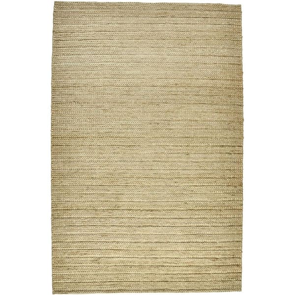 HomeRoots 5 ft. x 8 ft. Tan and Ivory Solid Color Area Rug 2000511421 ...