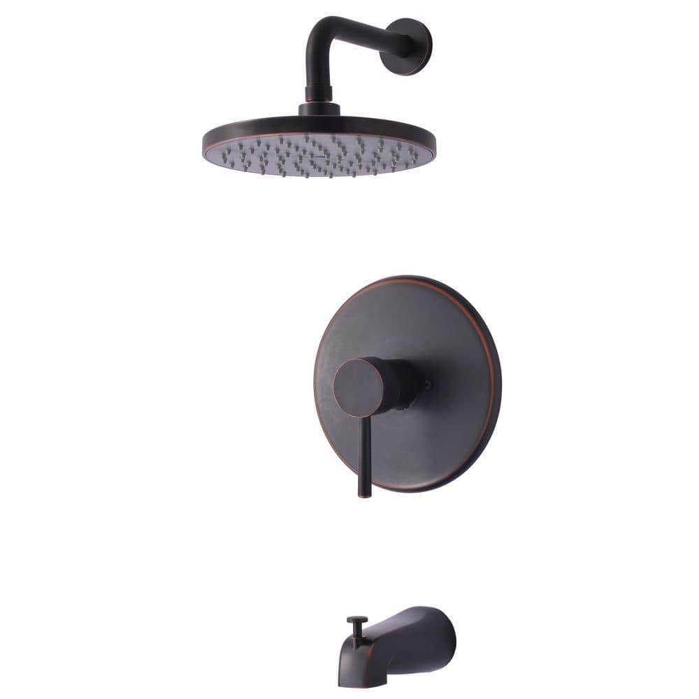 Ultra Faucets Euro Collection Single-Handle 1-Spray Tub and Shower ...