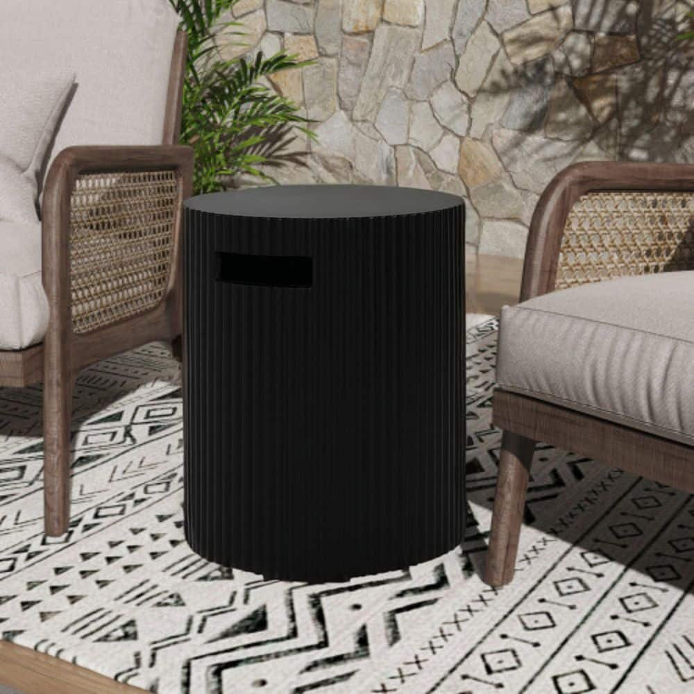 CHRISTOPHER KNIGHT HOME Arthur Matte Black Mgo Lightweight Concrete ...