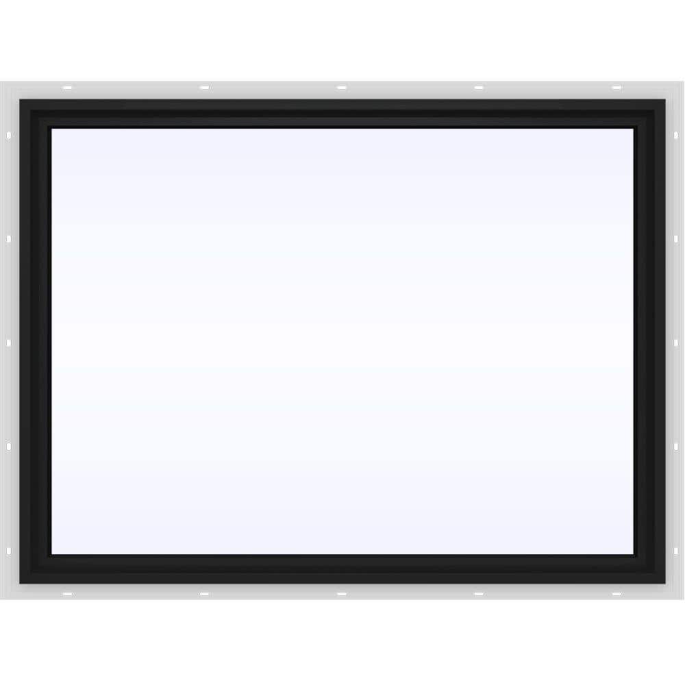 JELD-WEN 48 in. x 36 in. V-4500 Series Bronze Exterior/White Interior ...