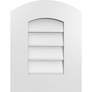 Ekena Millwork 14 in. x 14 in. Arch Top Surface Mount PVC Gable Vent ...