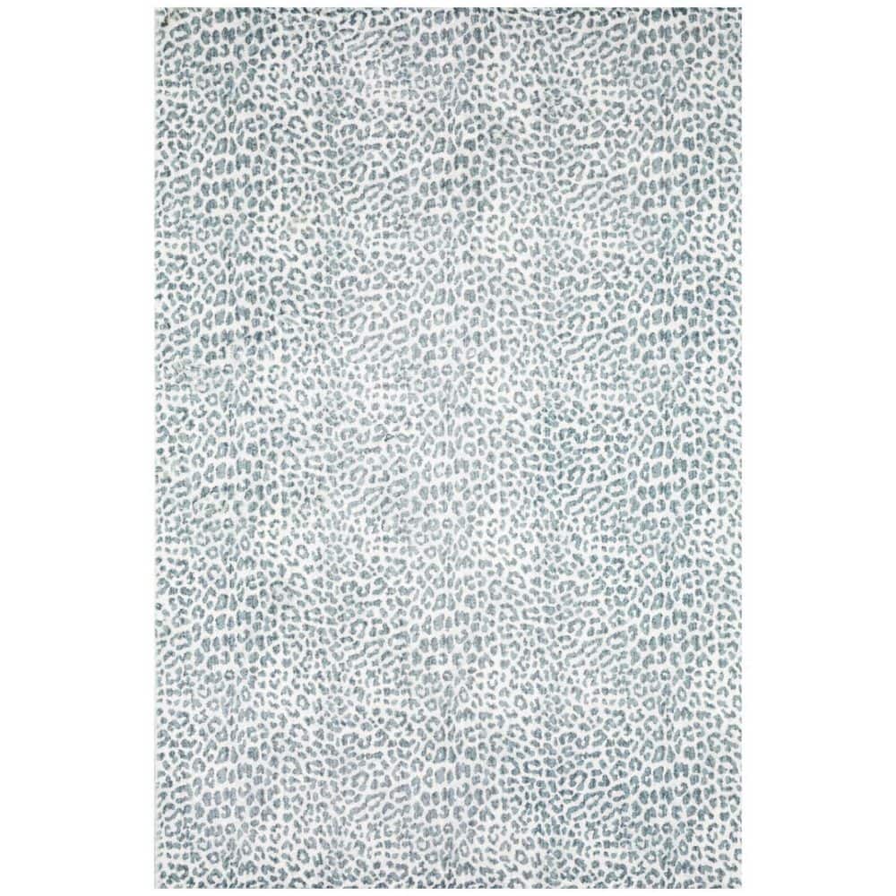 HomeRoots 5 X 8 Gray Animal Print Runner Rug 2000491658 - The Home Depot