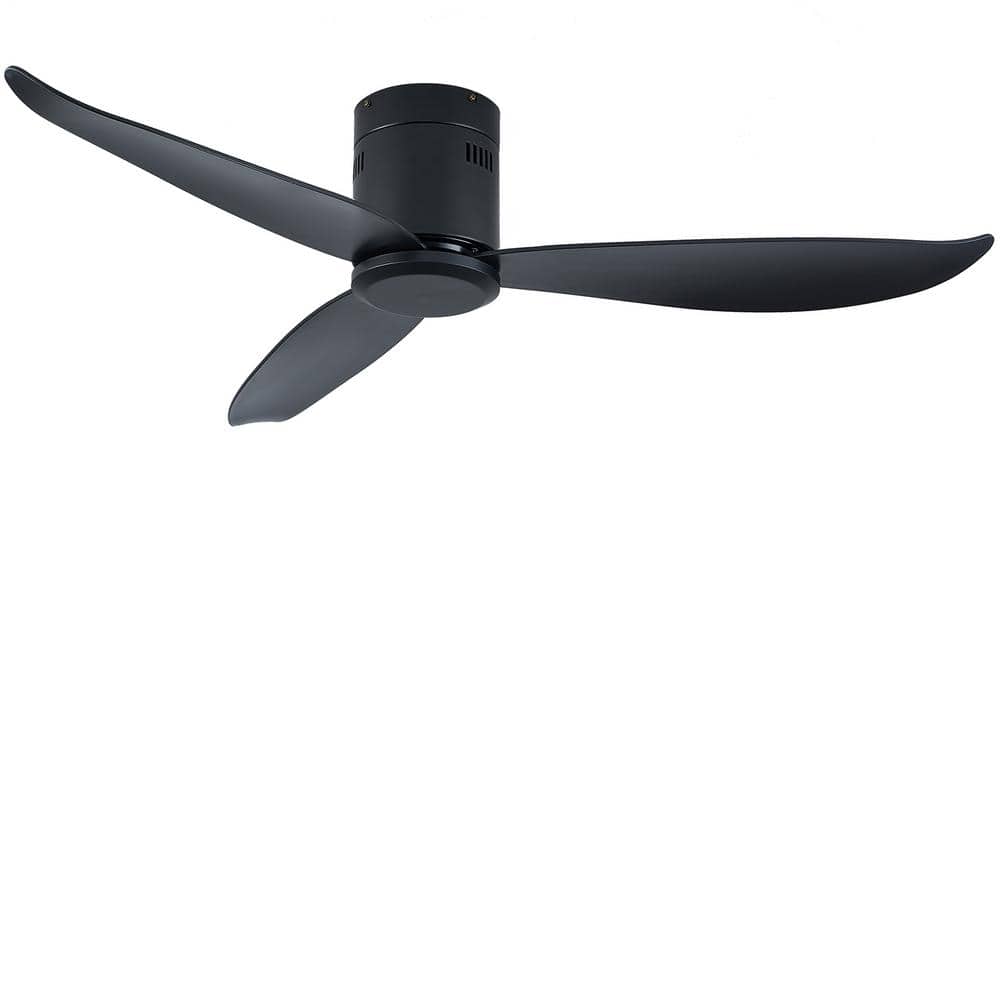 Etokfoks Solid Wood 1 Light dimmable Integrated LED Black Ceiling Fan ...