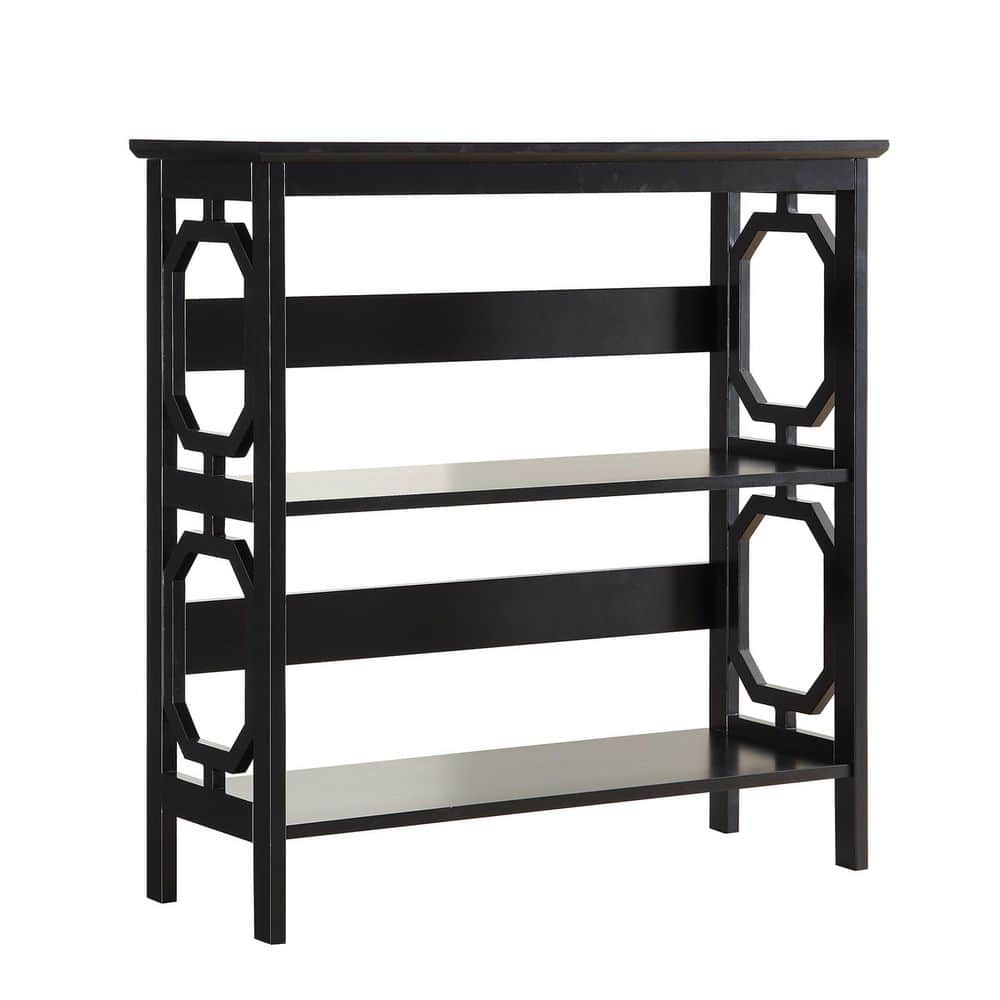 Convenience Concepts Omega 31.5 in. W Black 3 Tier Bookcase S20-199 ...