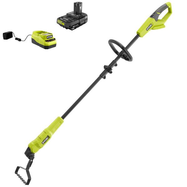 RYOBI ONE+ 18V Cordless Battery Garden Hoe with 2.0 Ah Battery and ...