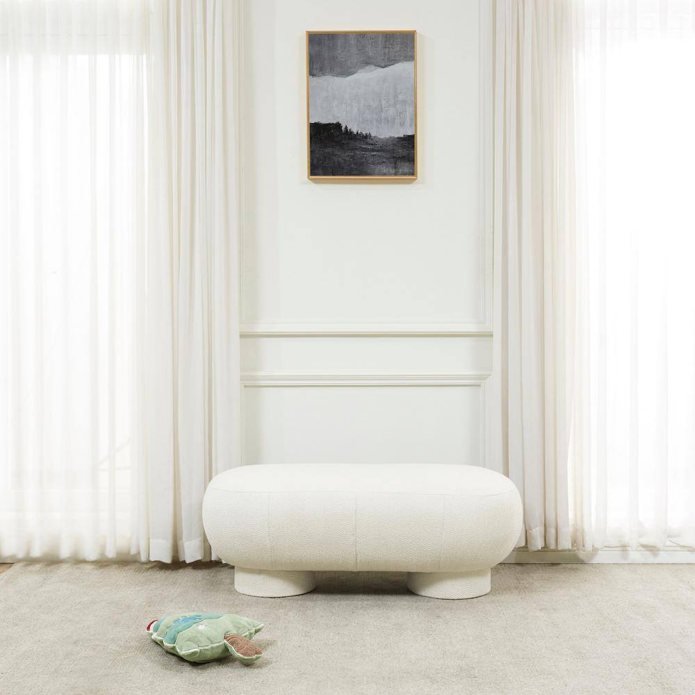 SAFAVIEH Zaydie Ivory Entryway Bench 47 in. SFV5103A - The Home Depot