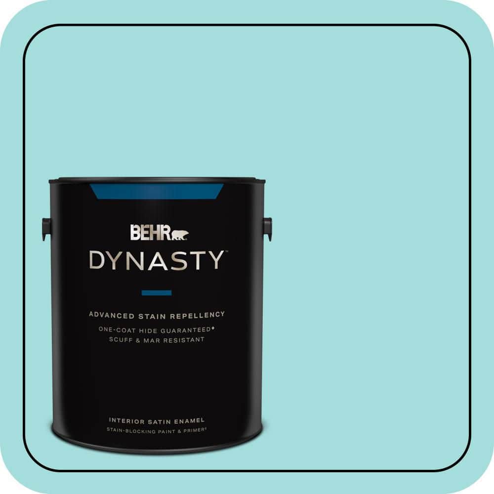 BEHR DYNASTY 1 gal. #500A-3 Aqua Spray Satin Enamel Interior Stain ...