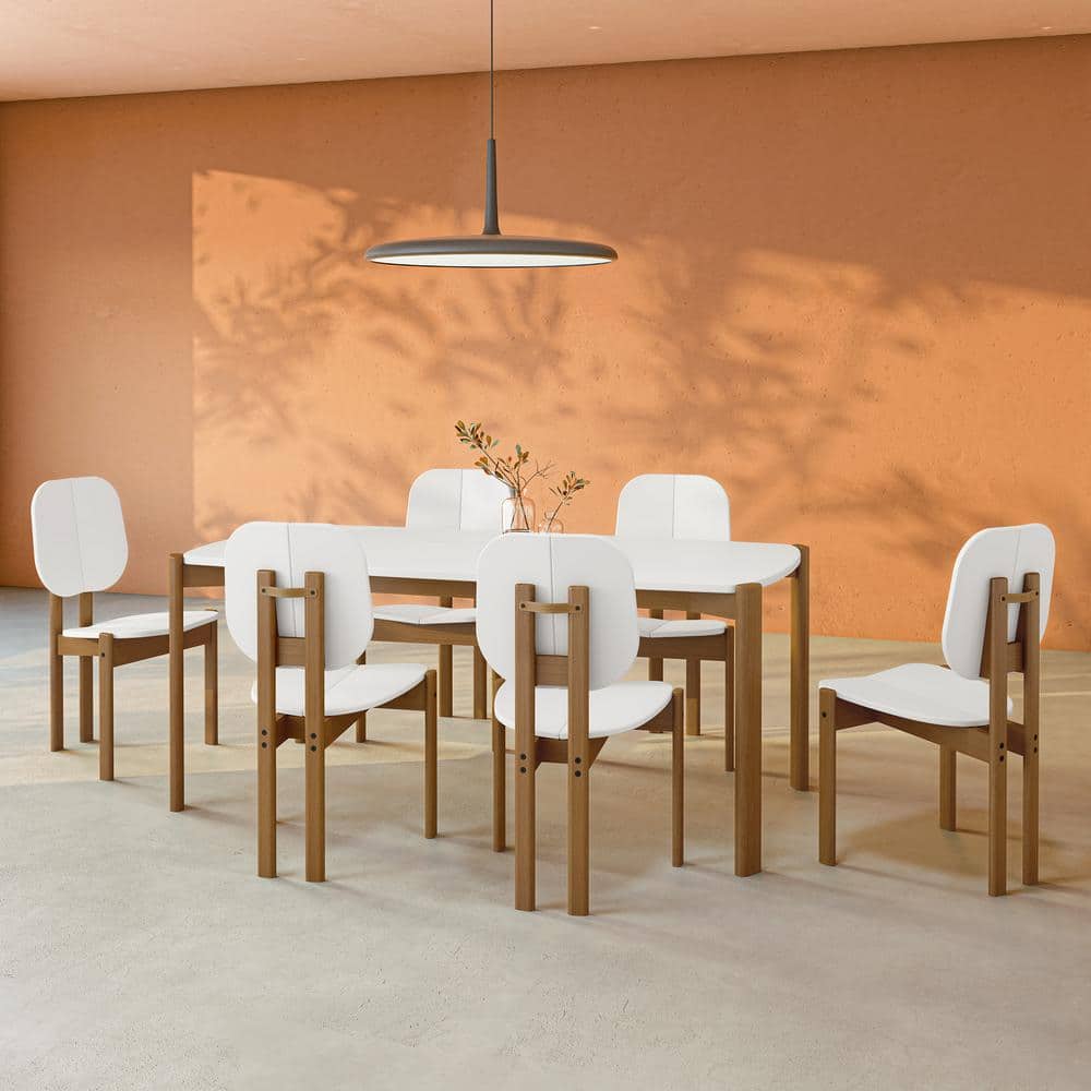 Manhattan Comfort Gales 7-Piece Mid-Century Modern Rectangle Matte ...