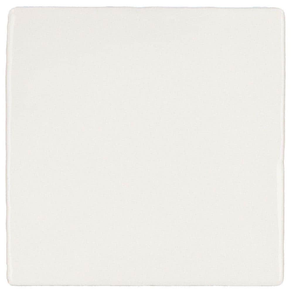 ANDOVA Fion Keissi White 4 in. x 4 in. Mediterranean-Inspired Glossy ...
