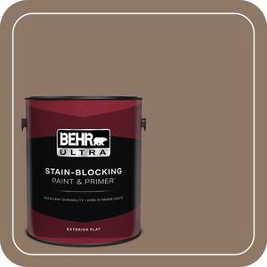BEHR PREMIUM PLUS 8 oz. #PPU5-05 Coconut Shell Flat Interior/Exterior ...