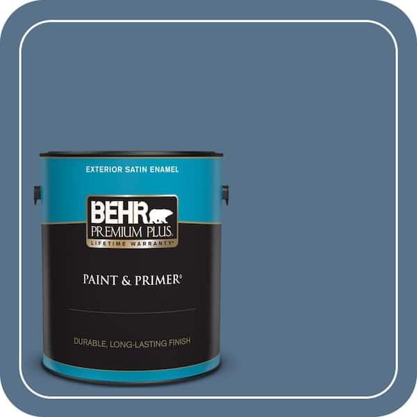 BEHR PREMIUM PLUS 1 gal. #PPU14-01 Arrowhead Lake Satin Enamel Exterior ...