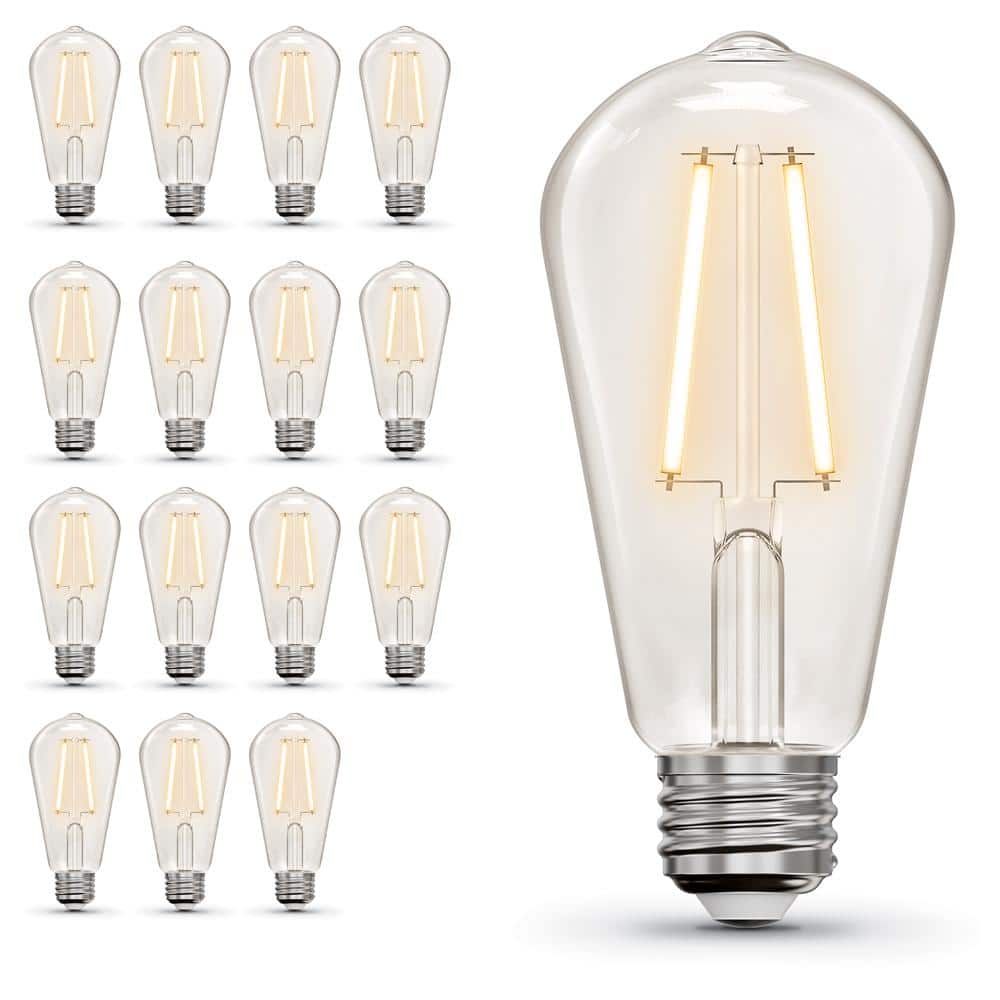 Feit Electric 40W Equivalent ST19 Dimmable Straight Filament Clear ...