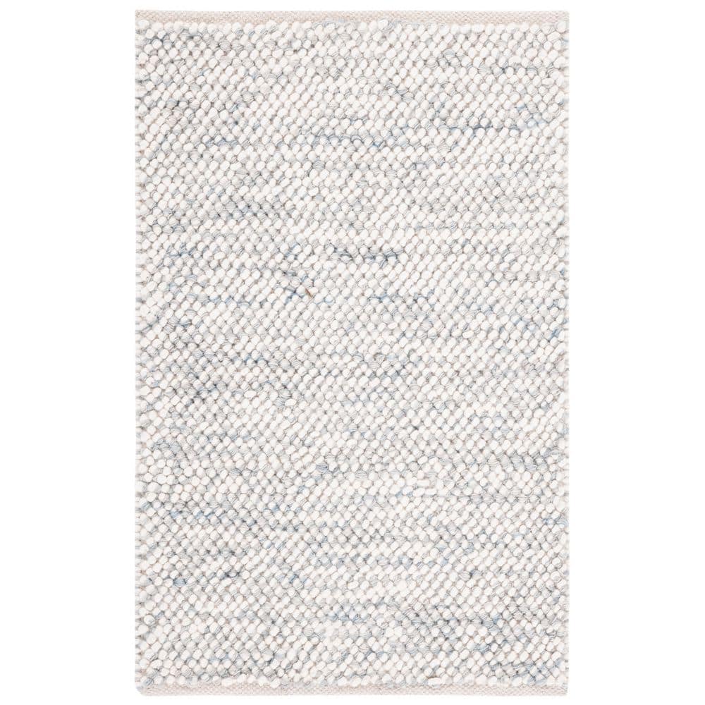 SAFAVIEH Natura 3 ft. x 5 ft. Gray/Ivory Uniform Marle Area Rug NAT182F ...