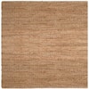SAFAVIEH Natural Fiber Natural/Beige 8 ft. x 8 ft. Square Solid Area ...