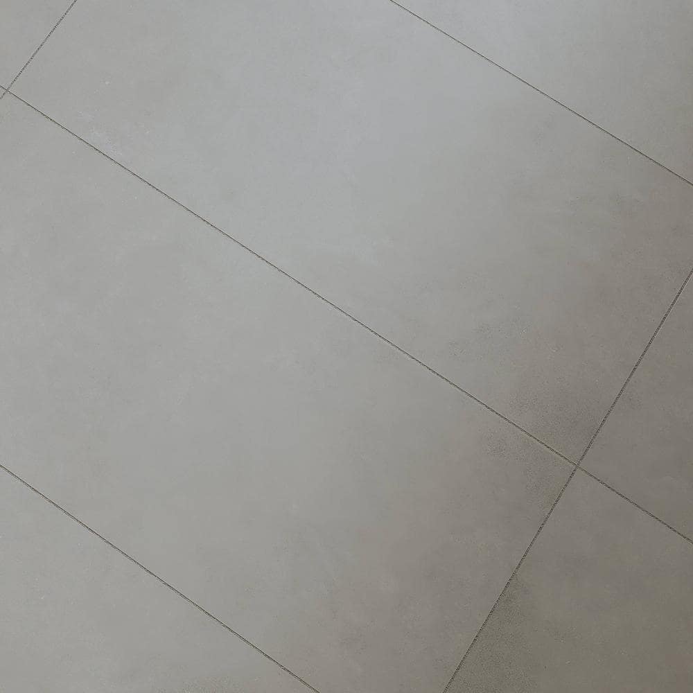TILE CONNECTION Construct 12 in. x 24 in. Matte Cream Glazed Porcelain ...