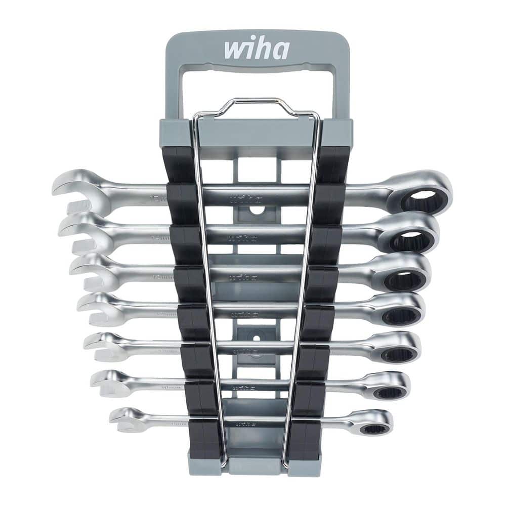 Wiha Combination Ratchet Wrench Set Metric (7-Piece) 30390 - The Home Depot
