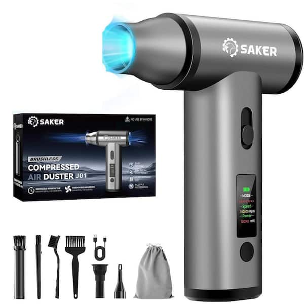 Saker Compressed Air Duster for Deep Cleaning 110000RPM Slide ...