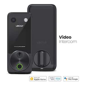 Lockly Visage Facial Recognition Zeno Matte Black Deadbolt Wi-Fi Smart ...