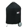 Weber Premium 22 in. Charcoal Grill Cover in Black 7150 - The Home Depot