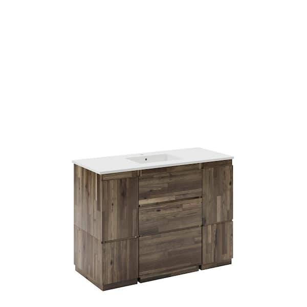 Fresca Formosa 48 in. Single Sink Freestanding Acacia Bath Vanity with ...