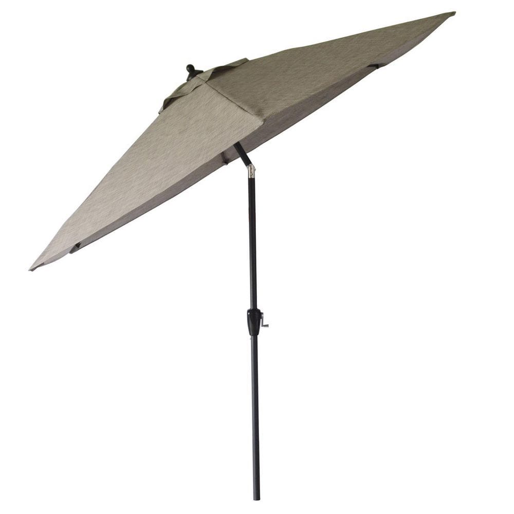 LIVING ACCENTS 9 ft. Steel Clark Tiltable Patio Umbrella 105 in. Beige ...
