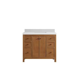 Willow Collections Chicago Veneer 42 in. Single Sink Freestanding Dark ...