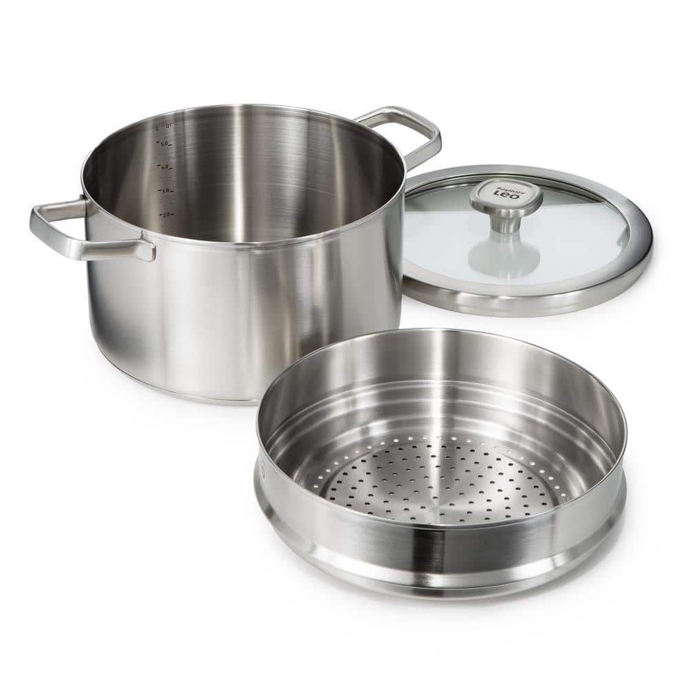 BergHOFF Graphite 3-Piece Recycled 18/10-Stainless Steel Steamer Set ...