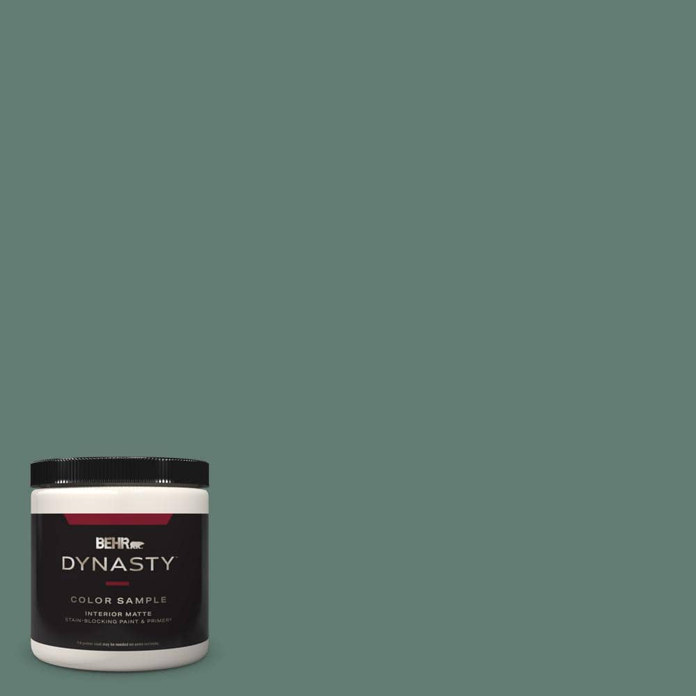 BEHR DYNASTY 8 oz. #S430-6 Forest Edge One-Coat Hide Matte Stain ...