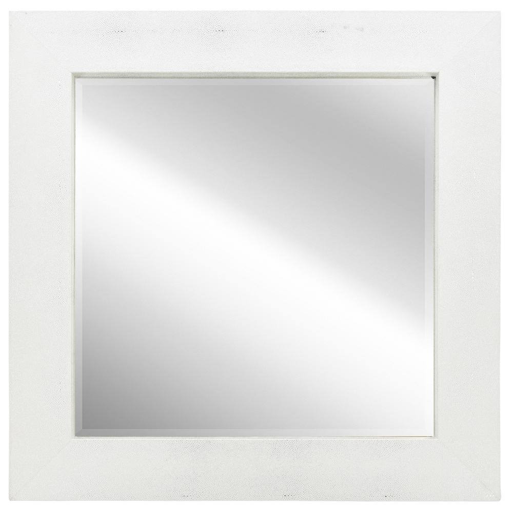 Empire Art Direct Large Square While Hooks Modern Mirror (48 in. H x 48 ...