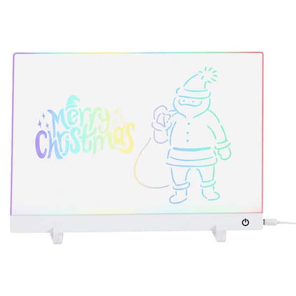 1-Pack LED Drawing Board with 4 Lighting Modes, 7 RGB Colors, Acrylic ...