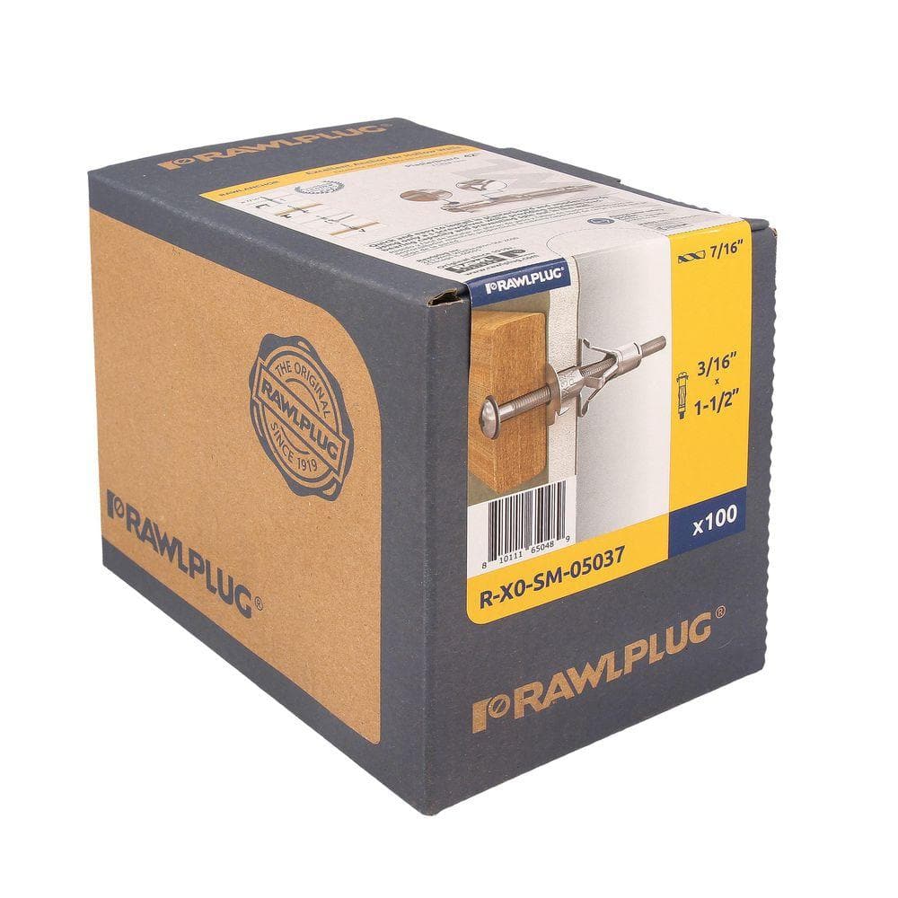 RAWLPLUG RAWLANCHOR # 10 x 1-1/2 in. Zinc-Plated Phillips Hollow ...