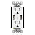 TOPGREENER 15 Amp 125-Volt Tamper Resistant 3.1 Amp USB Duplex Outlet ...
