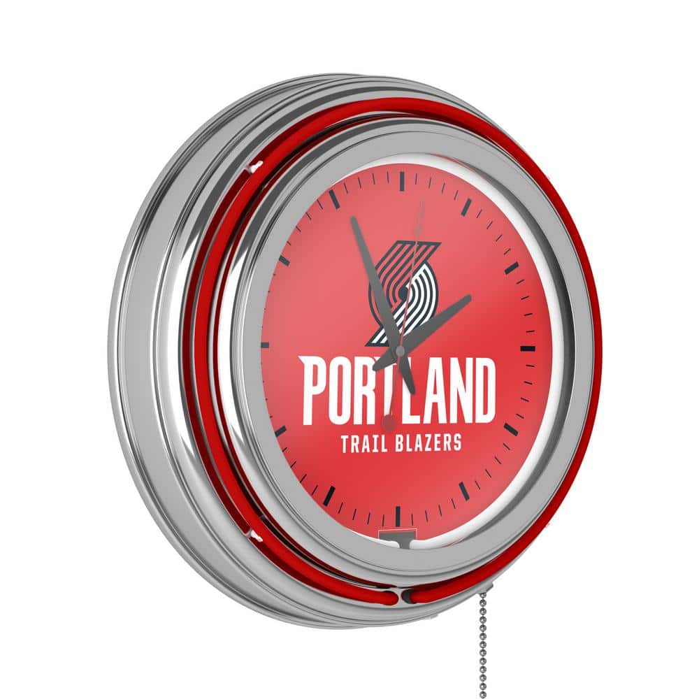 Trademark Global 14 in. Portland Trail Blazers NBA Chrome Double Ring ...