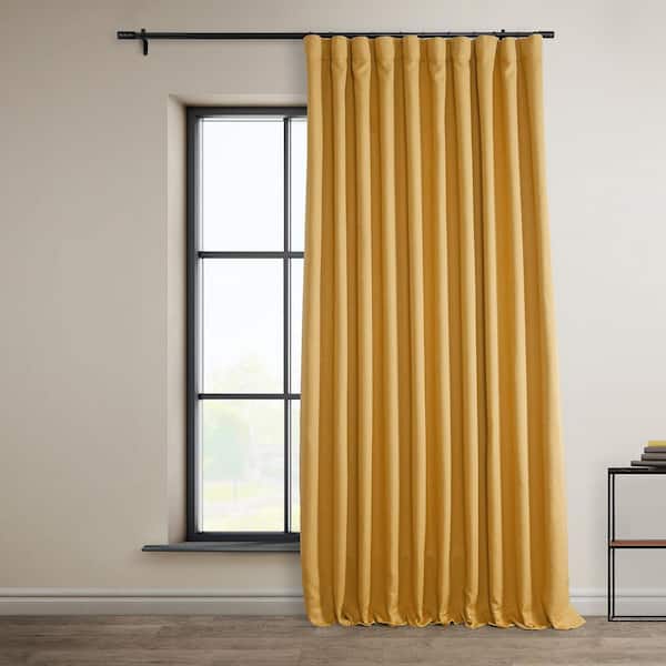 Exclusive Fabrics & Furnishings Dandelion Gold Extra Wide Textured Faux ...