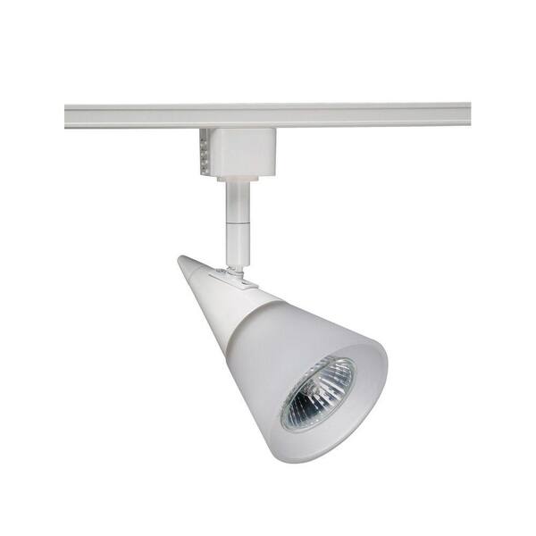 Juno Trac-Lites White Glass Cone Light-R716 WH OPLG - The Home Depot