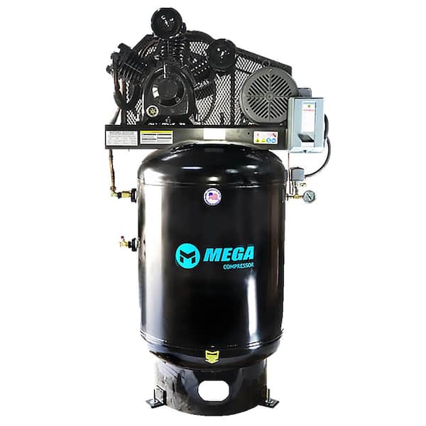 Mega Compressor 120 Gal. 10 HP 175 PSI Electric Upright Air Compressor ...