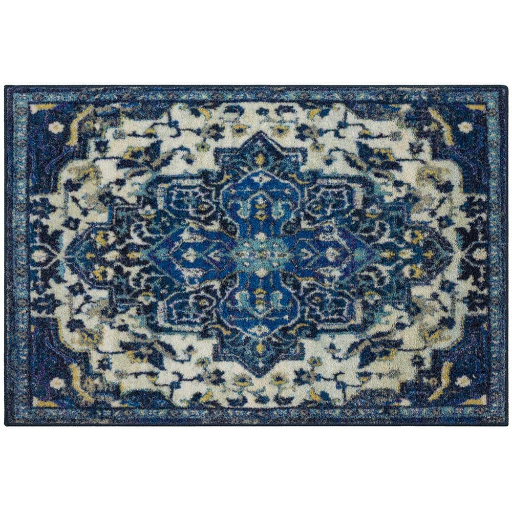 Mohawk Home Emiko Blue 3 ft. x 5 ft. Oriental Area Rug 108609 - The ...